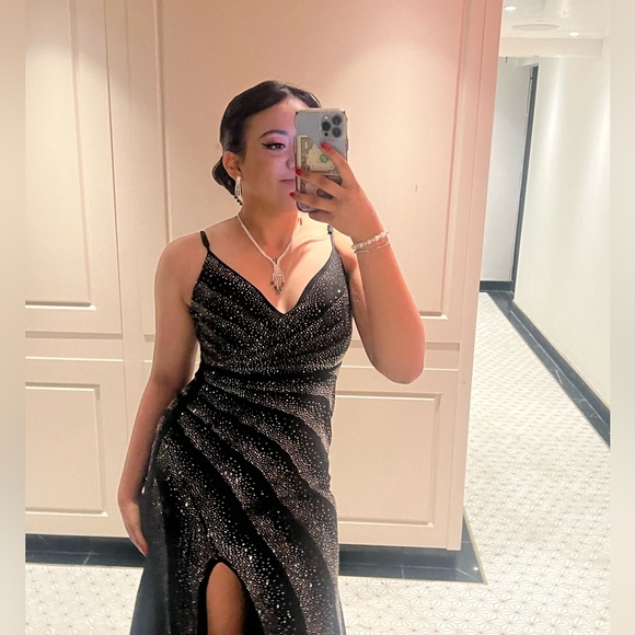 Dresses | Black Sparkly Formal Style Night Gown Perfect For Parties ...